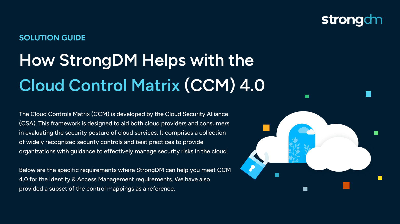How StrongDM Helps with Cloud Control Matrix (CCM) 4.0