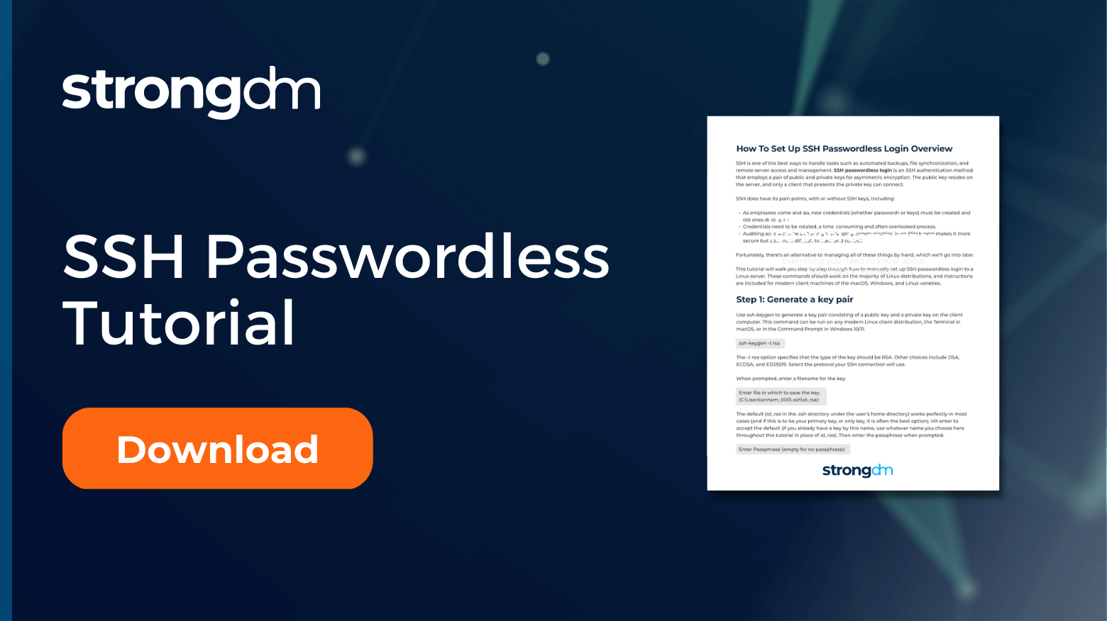 SSH Passwordless Login Tutorial and Checklist PDF | StrongDM SSH Passwordless Login Tutorial and Checklist PDF | StrongDM